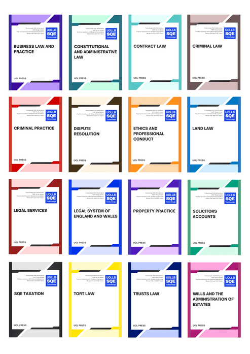 All SQE1 Study Guides + SQE1 Mock Exam – UOLLB®
