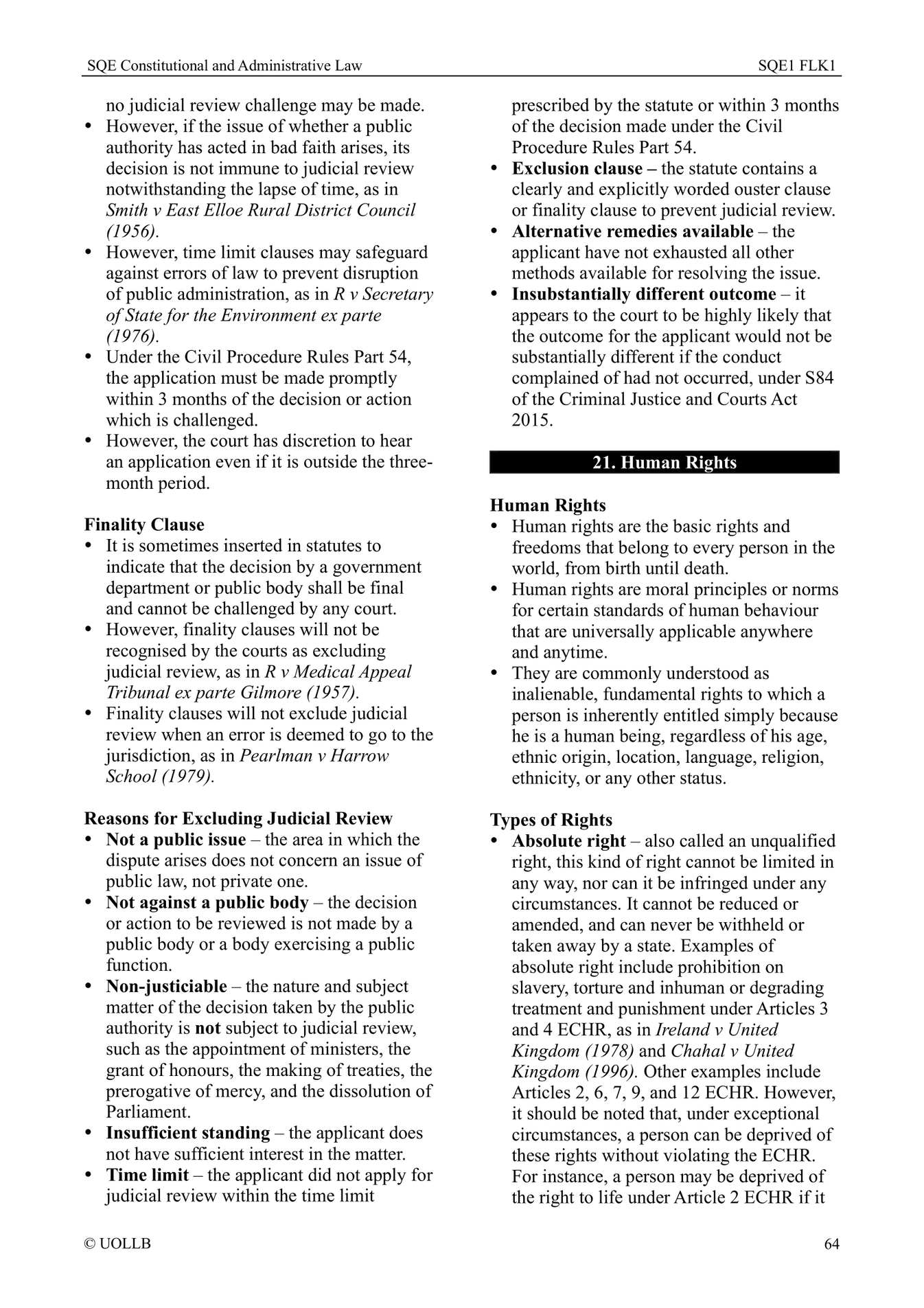 All SQE1 Study Guides – UOLLB®